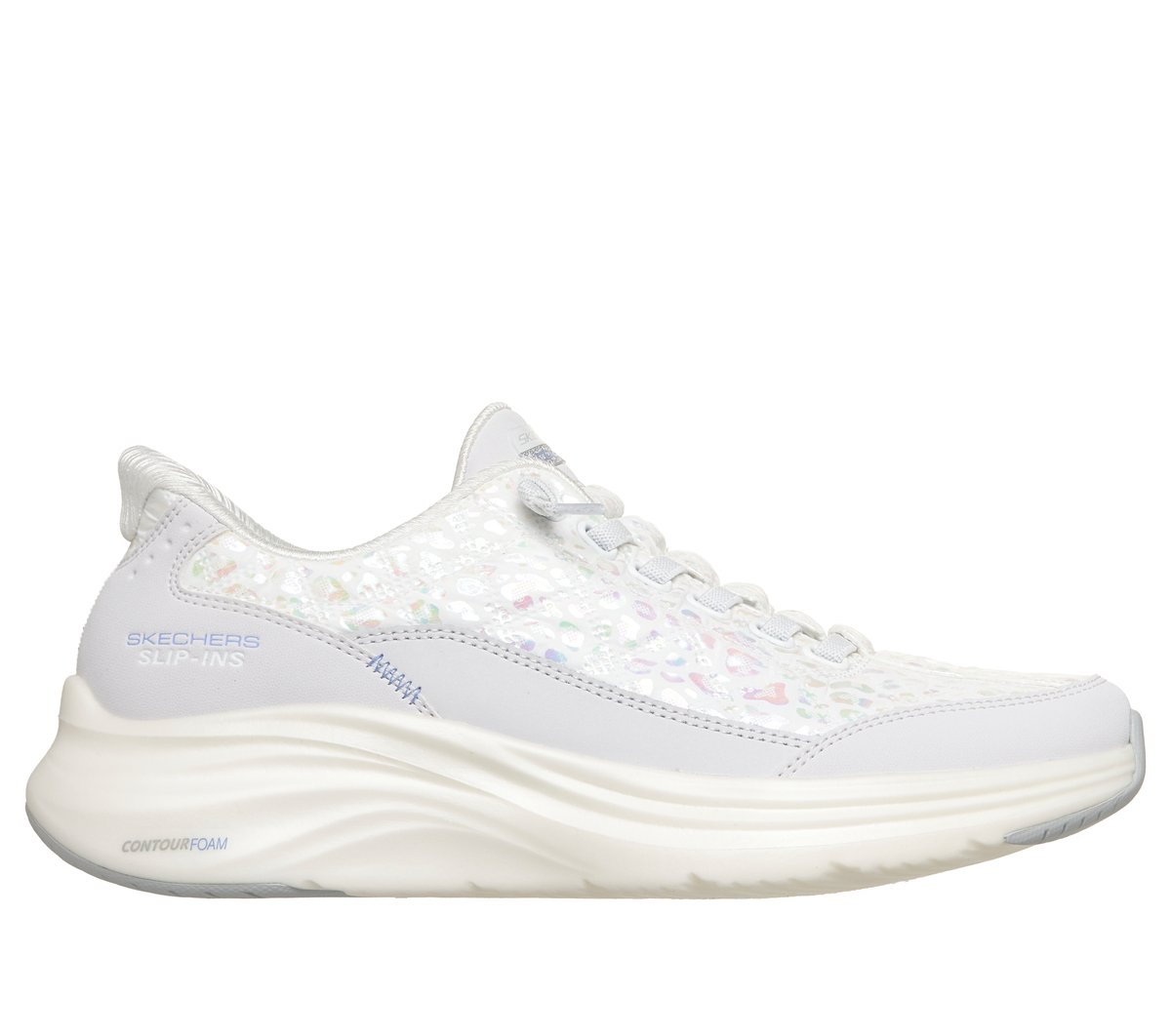 Skechers Slip-ins: Contour Foam - Cozy Fit Radiant Glow - WHITE / MULTI
