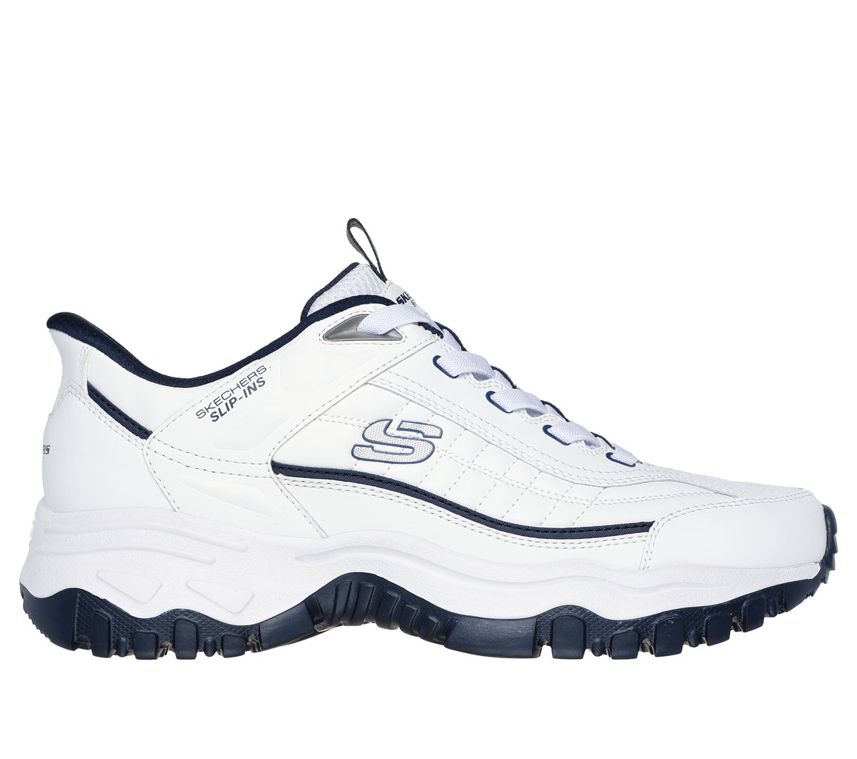 Skechers Slip-ins: E'Lite Afterburn - Grill Corporal - WHITE / NAVY