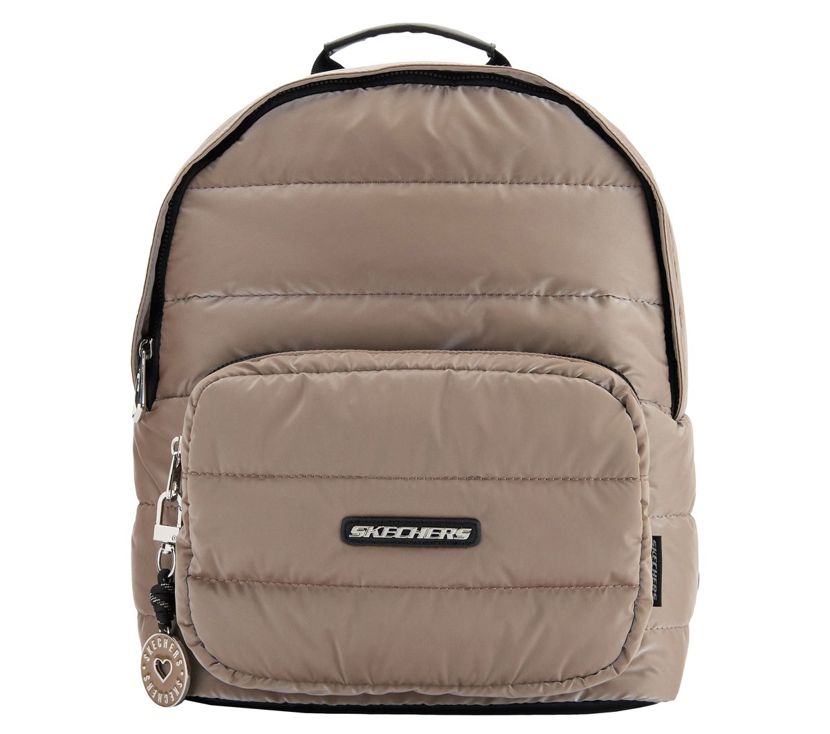 Mini Quilted Puffer Backpack - BROWN