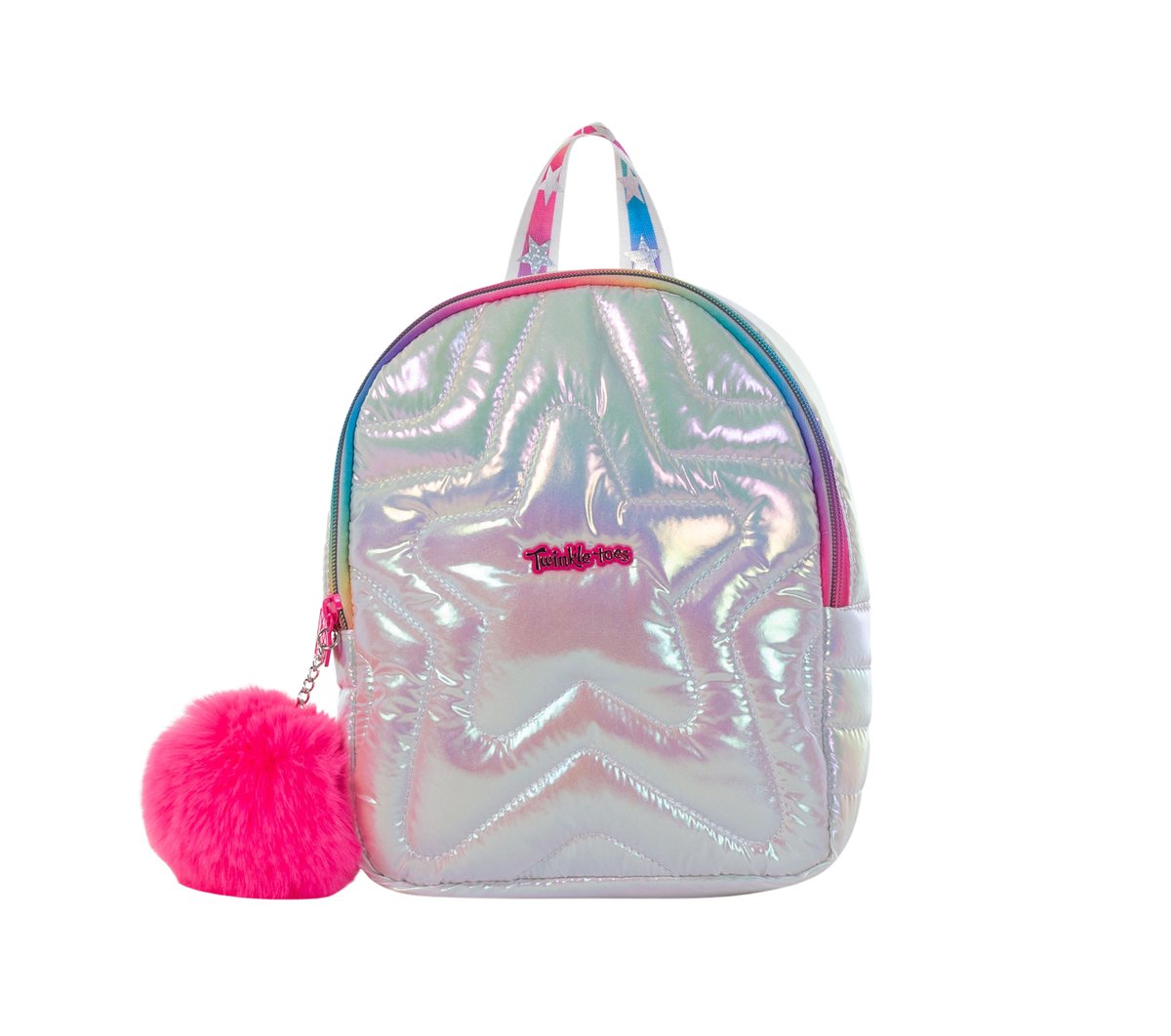 Twinkle Toes: Puffy Mini Backpack - SILVER / MULTI