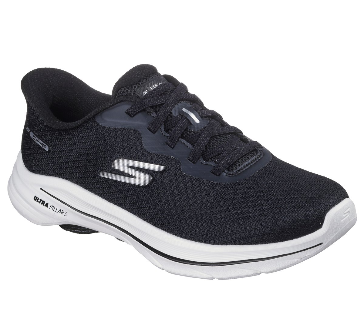 Skechers Slip-ins: GO WALK 8 - Nadia - BLACK / WHITE
